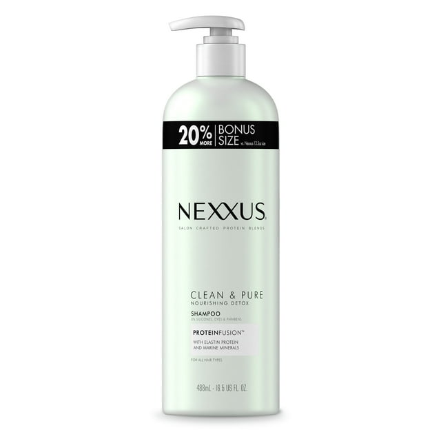 Nexxus Clean and Pure Daily Shampoo with Elastane Protein and Marine ...