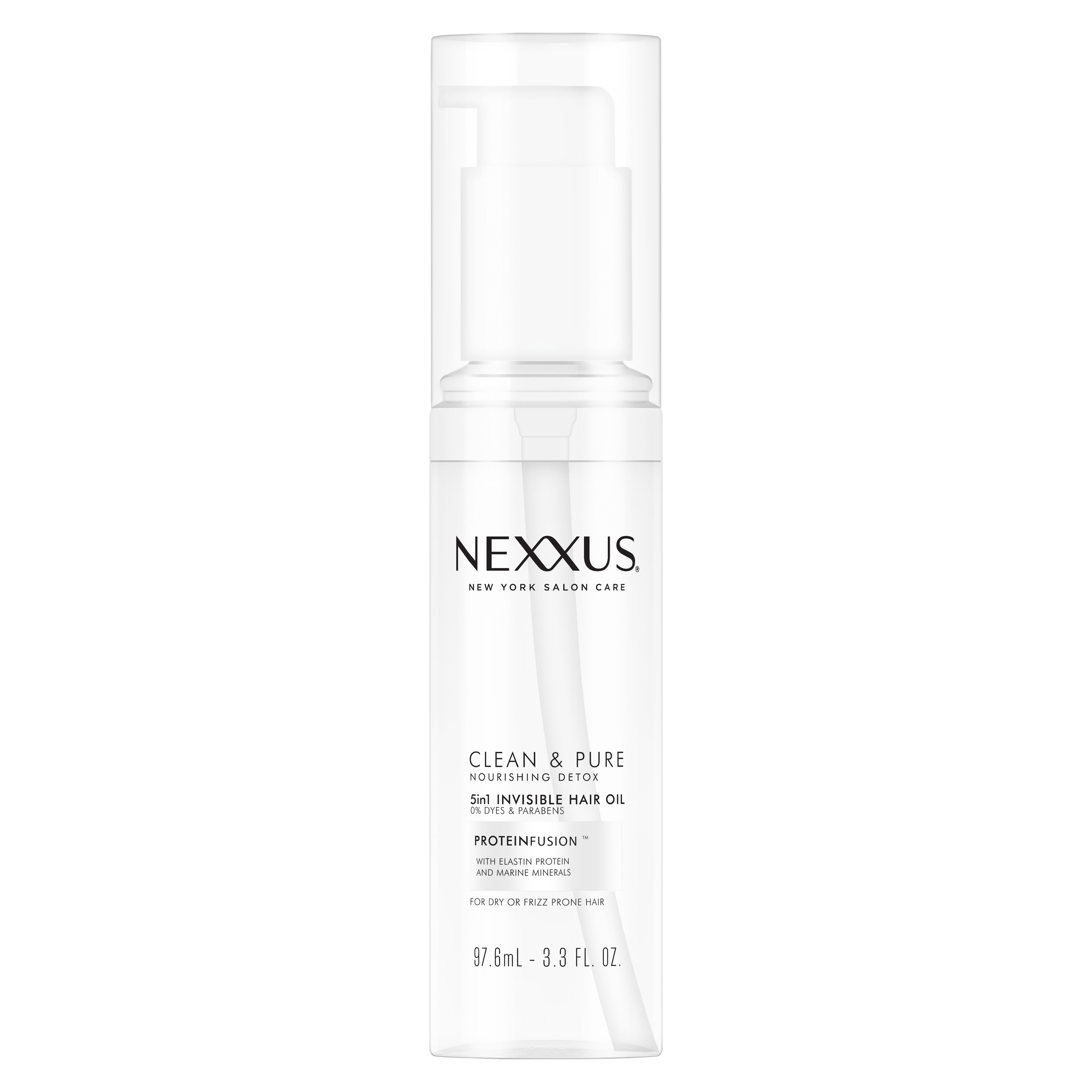 Nexxus Clean and Pure Invisible Oil 5-in-1 Anti Frizz Sheen, 3.3 oz ...