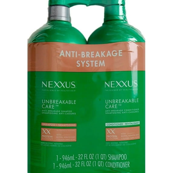 Nexxus Unbreakable Care Shampoo and Conditioner, 32 oz, Strengthens ...
