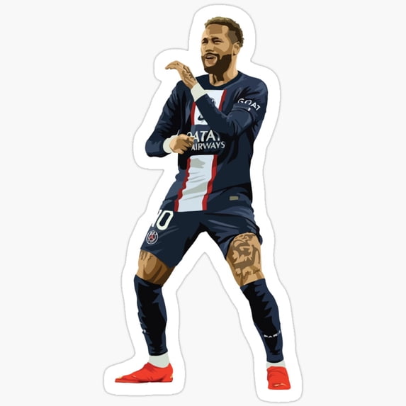 Neymar Dance Illustration Sticker Phone Decal Water Bottle Stickers Car ...
