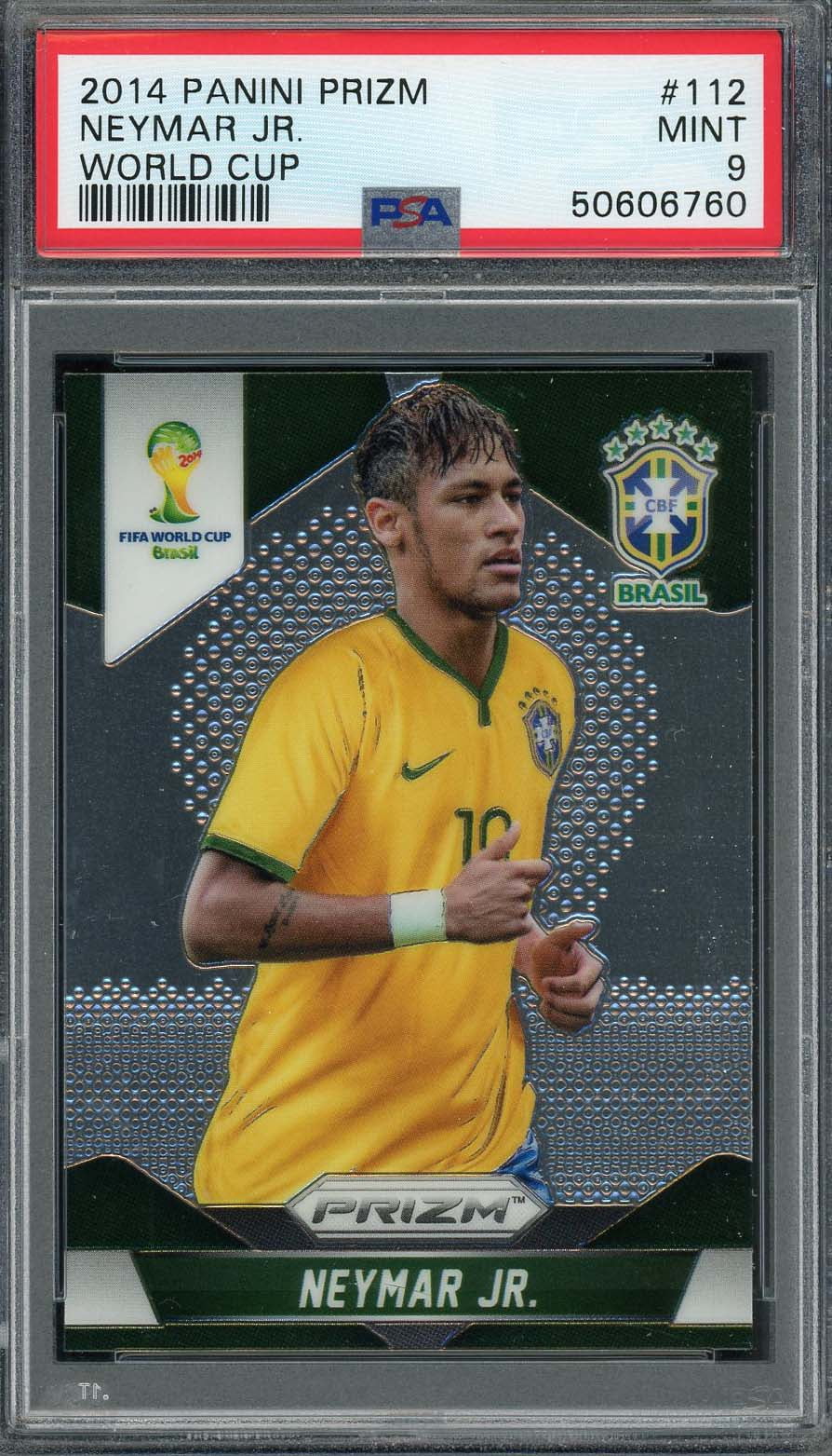 Neymar Jr 2014 Panini Prizm World Cup Card #112 PSA 9 - Walmart.com