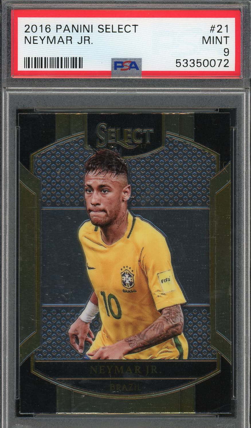 Neymar Jr 2016 Panini Select Soccer Card #21 Graded PSA 9 - Walmart.com