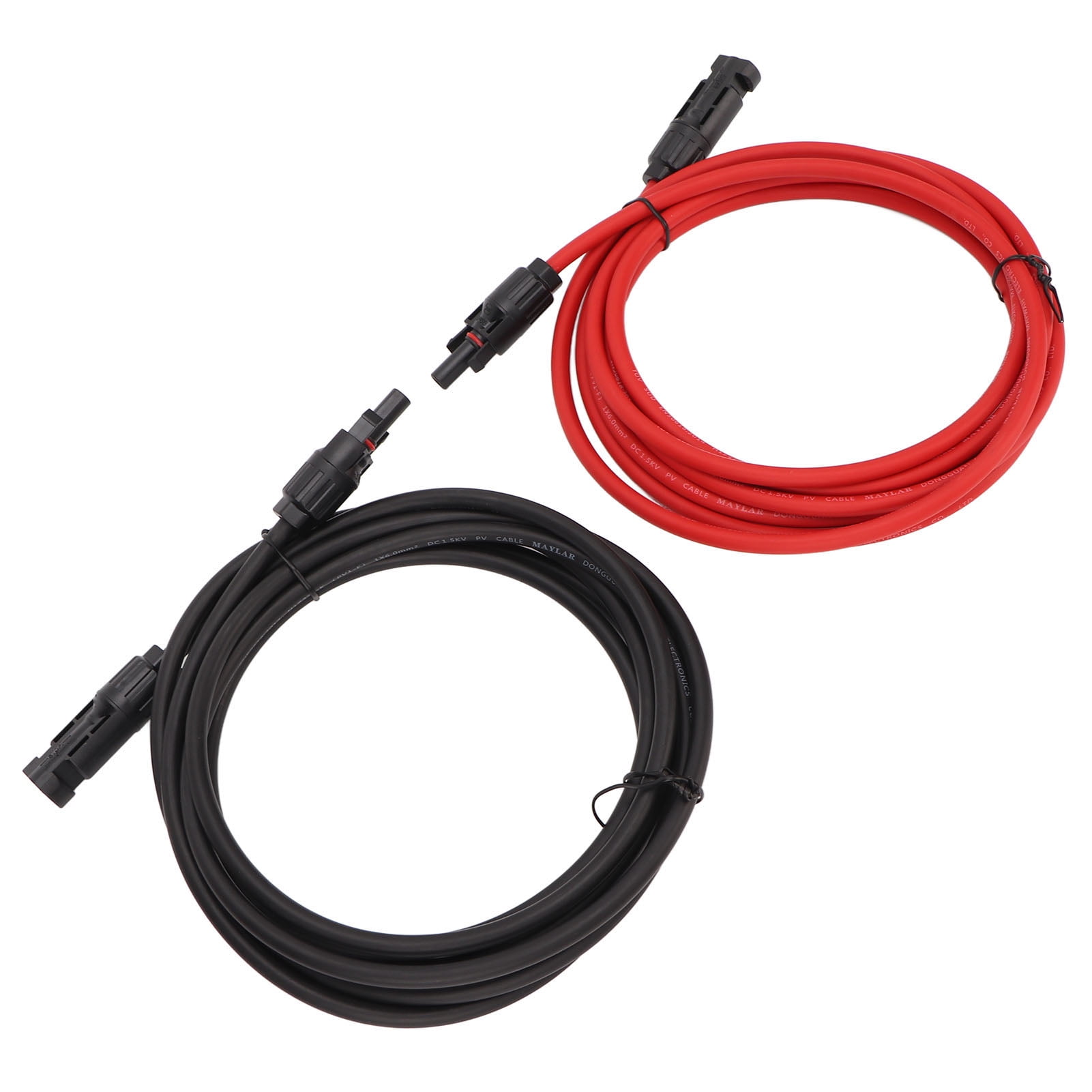 Neyseki 1 Pair Solar Extension Cable 6mm² Ppe Copper Insulated Solar Panel Wire Adapter For Rv