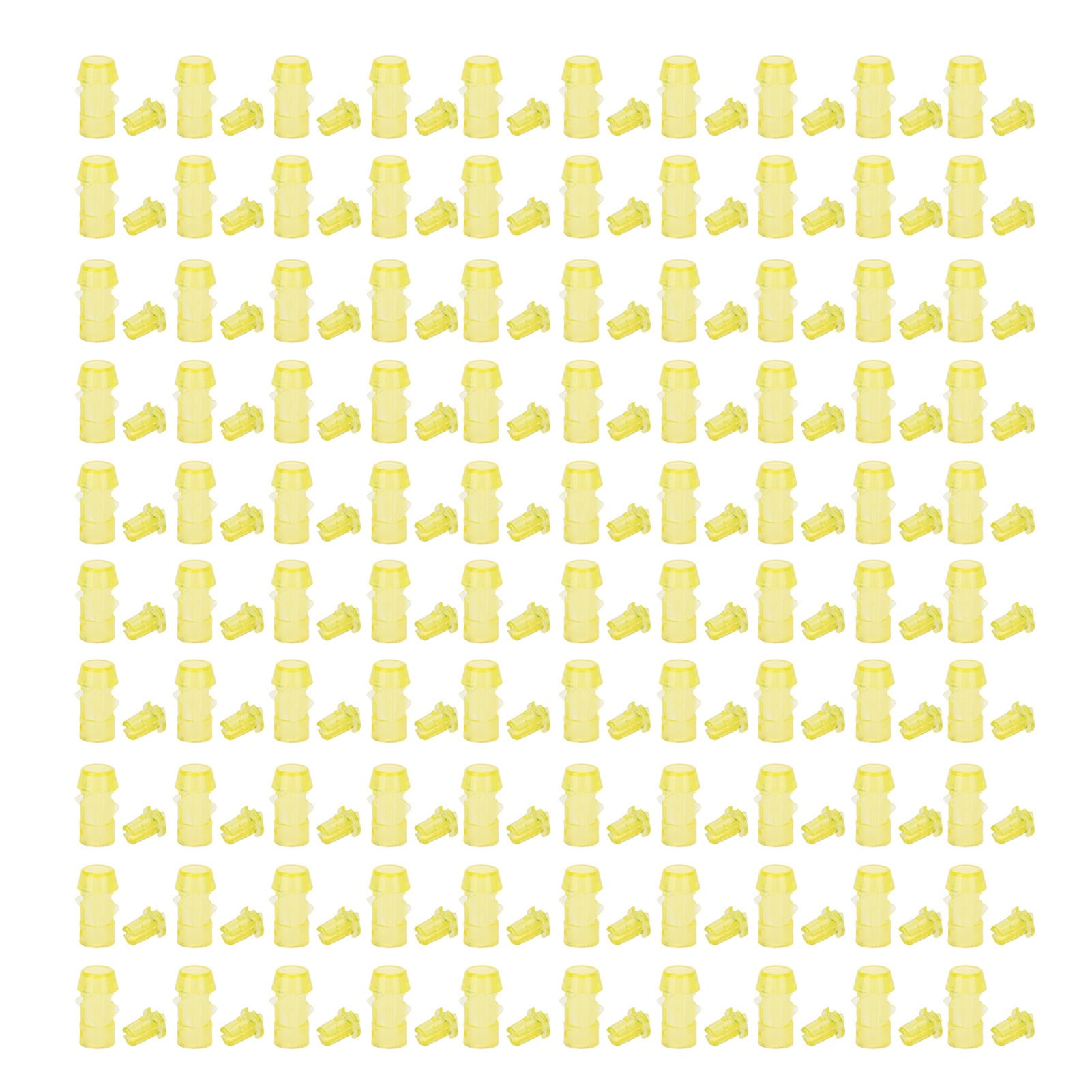 100Pcs LED Plastic Holder Bezel Mount Yellow PC Indicator Light ...