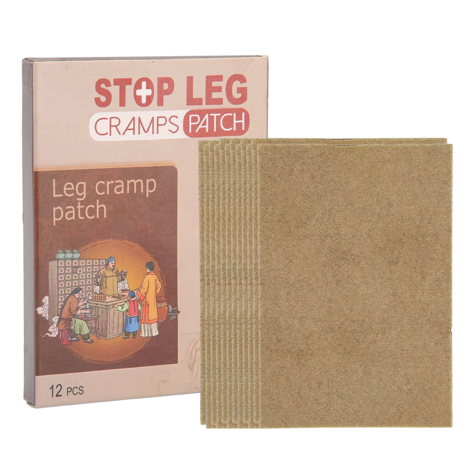 12pcs Pain Relief Patches Remove Discomfort Herbal Extract Leg Stickers ...