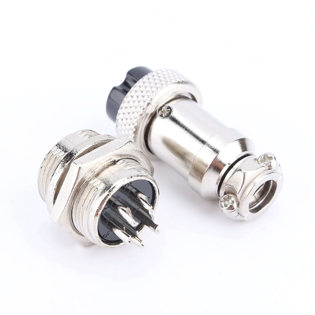 Neyseki 1set GX16 5Pins Screw Type Electrical Aviation Plug Socket ...