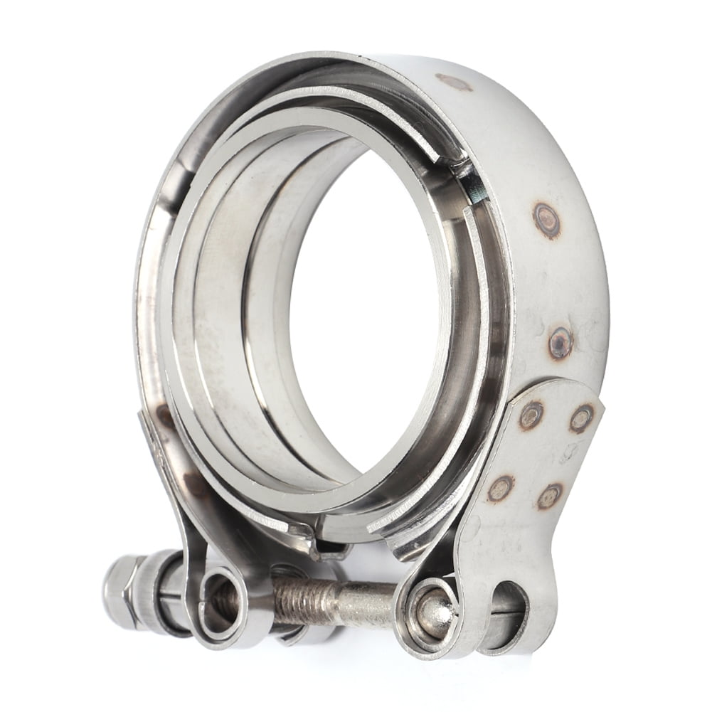 Neyseki 2.25in V Band Stainless Steel Clamp with 2 Flange for Turbo ...