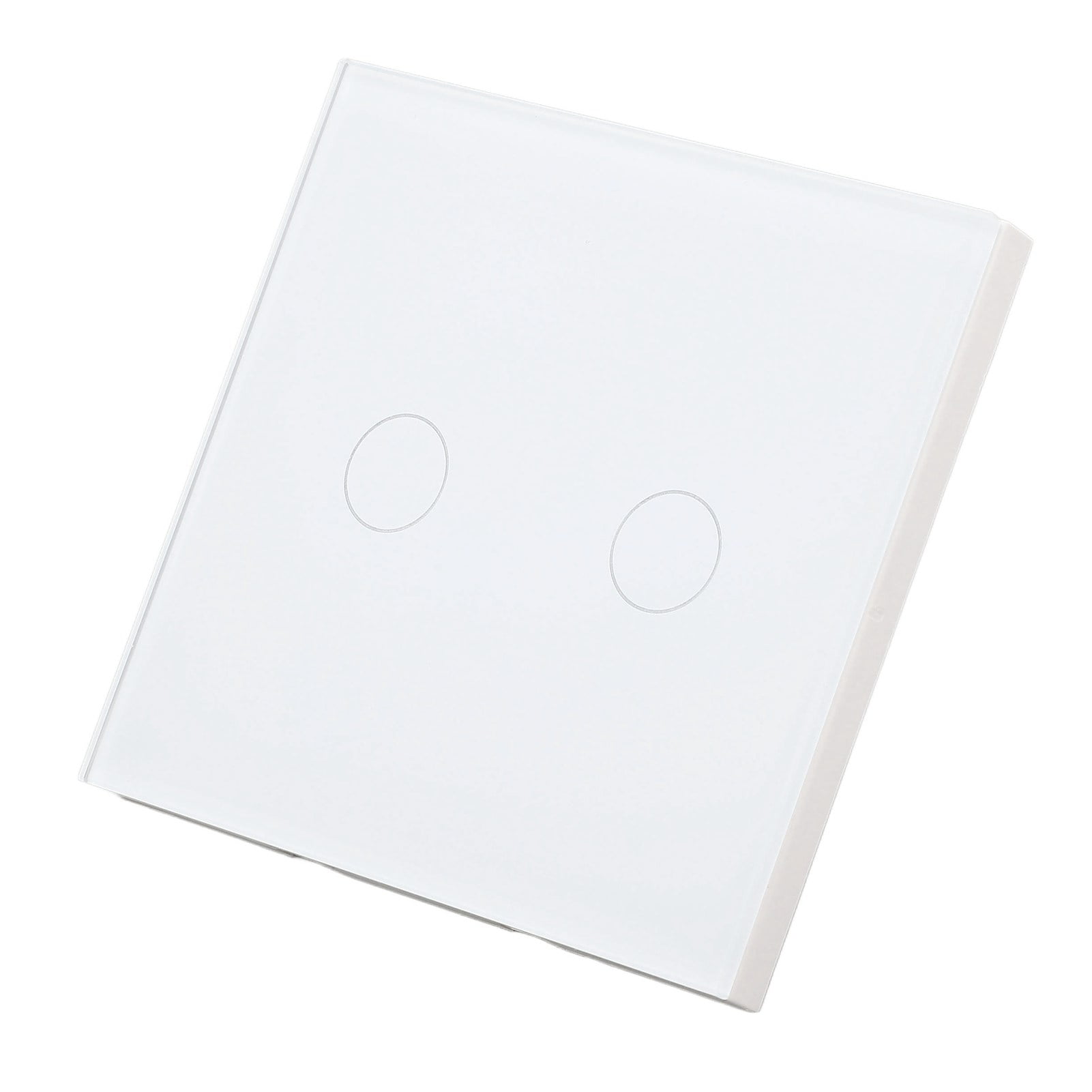 Neyseki 2 Gang Wall Switch with Indicator Tempered Glass Panel Touch ...