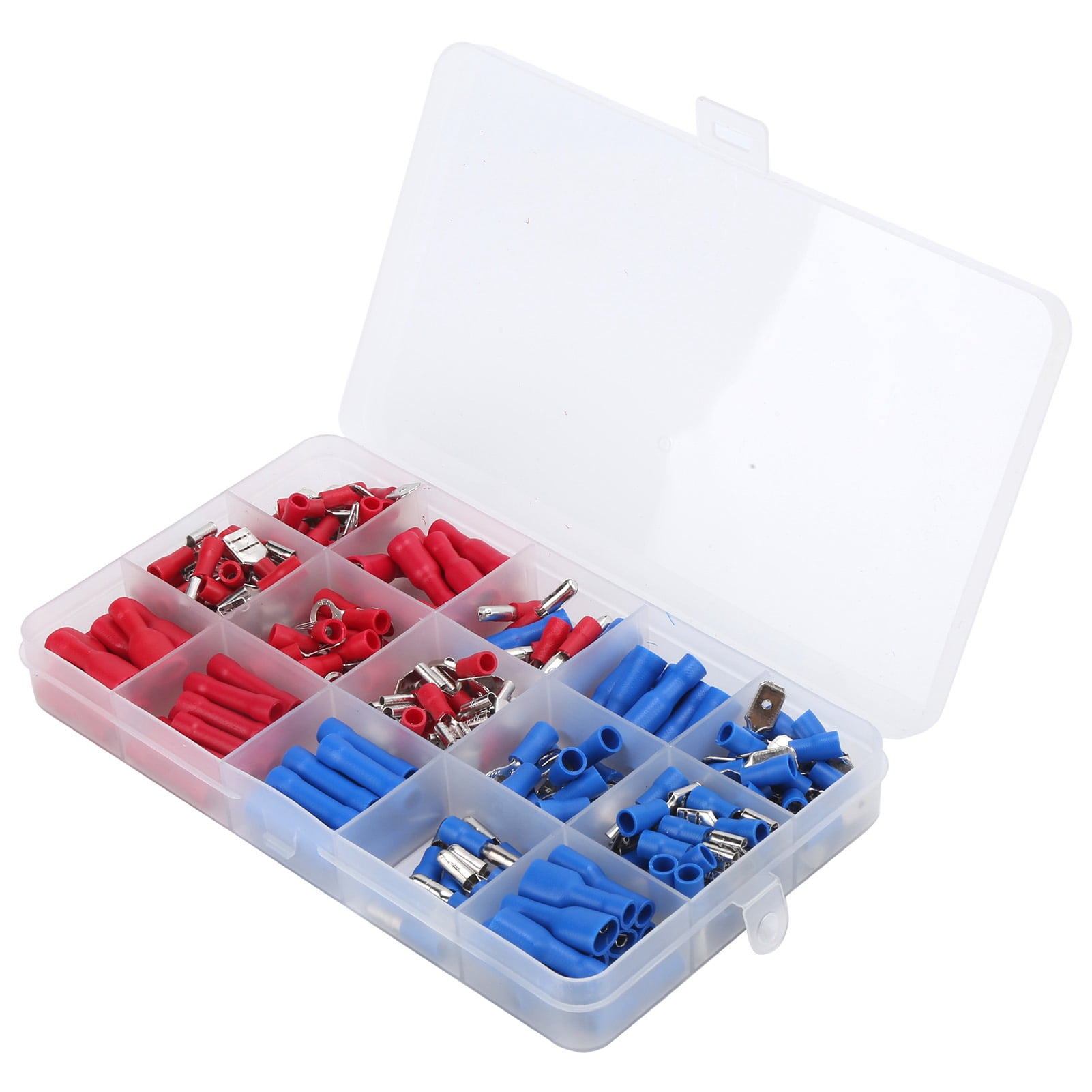 Neyseki 200Pcs Wire Crimp Connectors Set Ring Cold‑Pressed Insulated ...