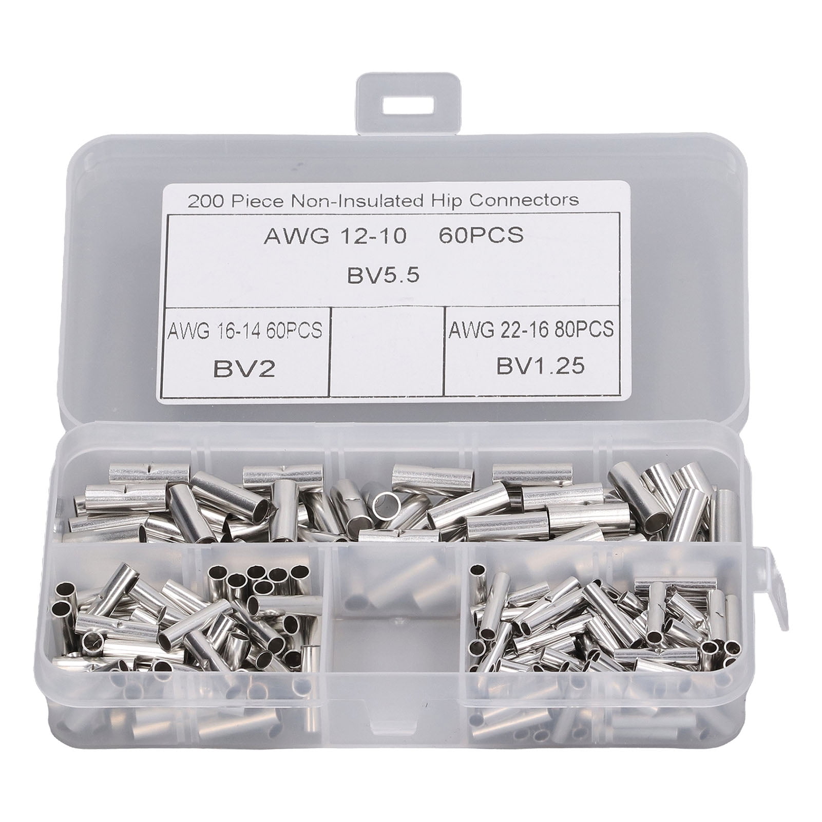 Neyseki 200Pcs Wire Ferrule Copper Male Female Crimp Terminal Connector ...