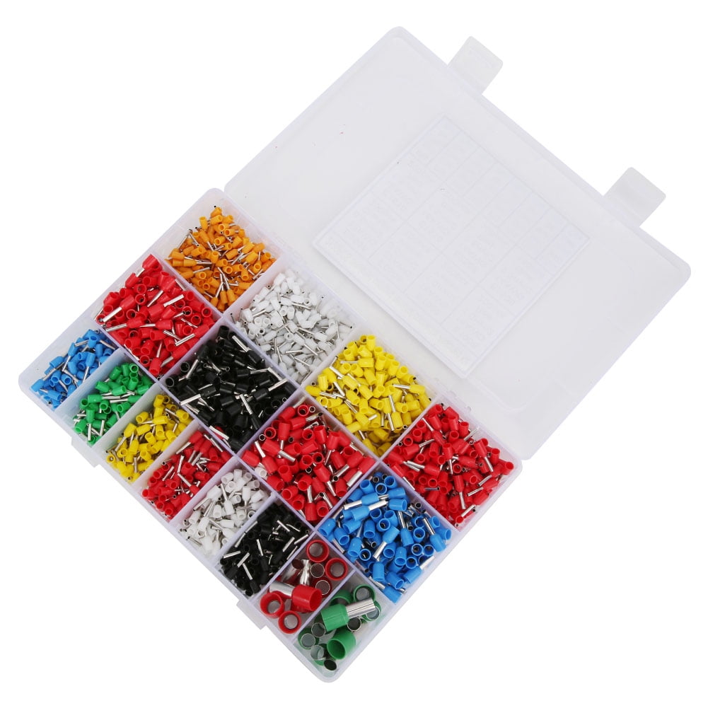 Neyseki 2120PCS Electrical Connectors E0508 - E16-12 VE Tube Type Pre Insulated Wire Terminals ...