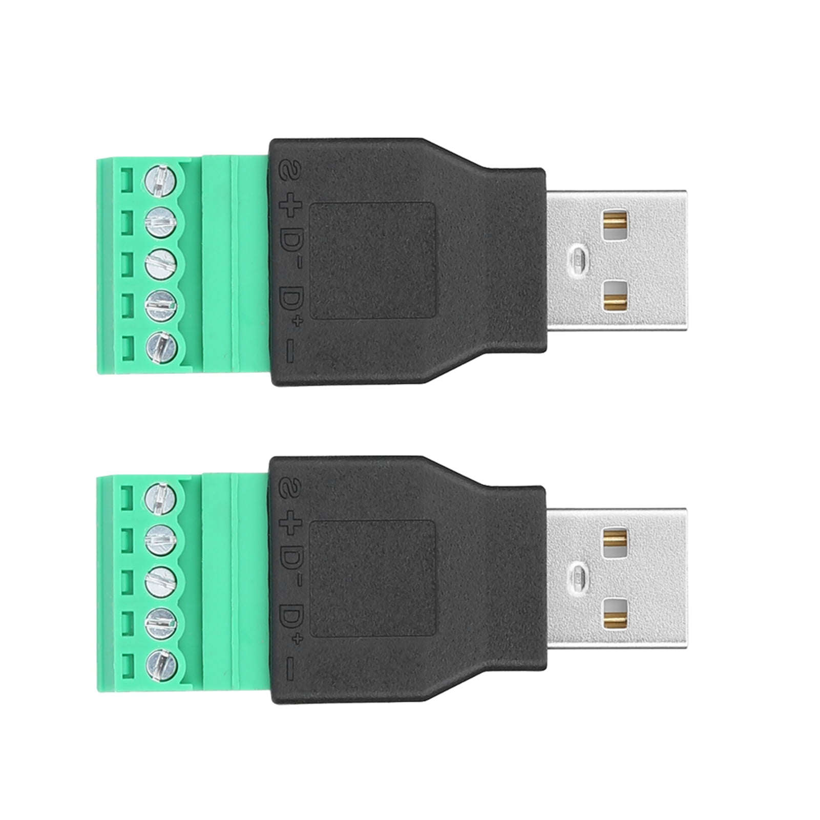 Neyseki 2Pcs USB Male Plug to 5 Pin Screw Terminal Adapter Connetor ...
