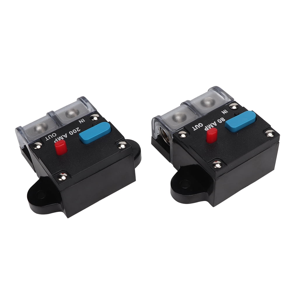 Neyseki 2pcs 80A/200A Car Resettable Circuit Breaker Self-recovery Fuse ...