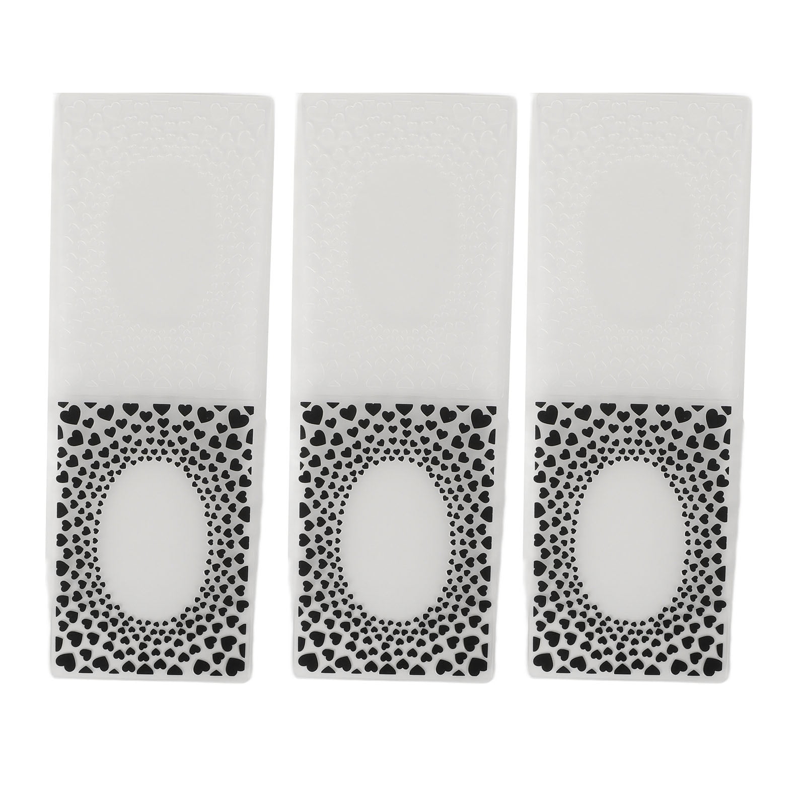 3 Pcs Embossing Folders Heart Pattern DIY Hand Account Album Diary ...
