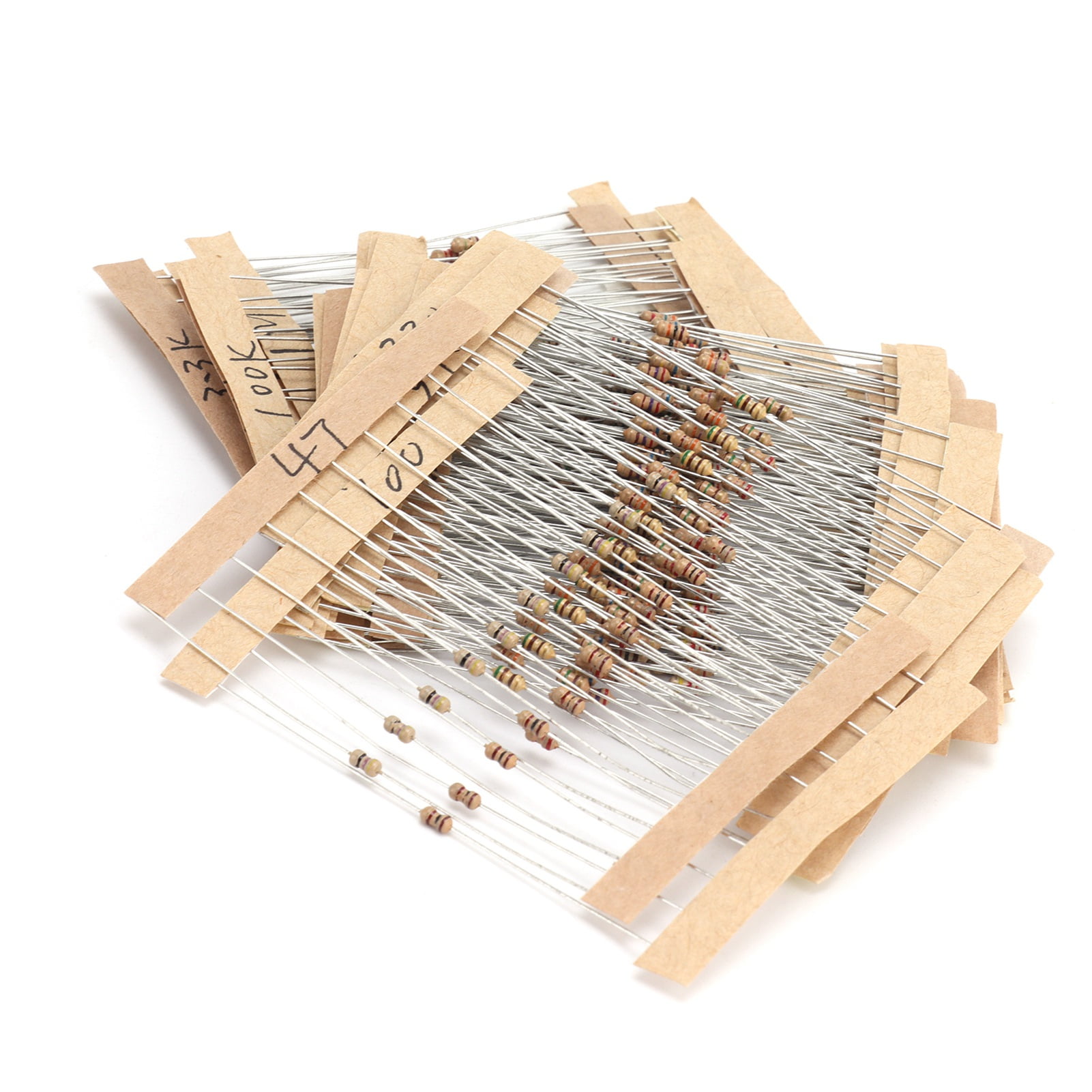 Neyseki 300Pcs Carbon Film Resistor 30 Values 5％ Graphite Assortment ...