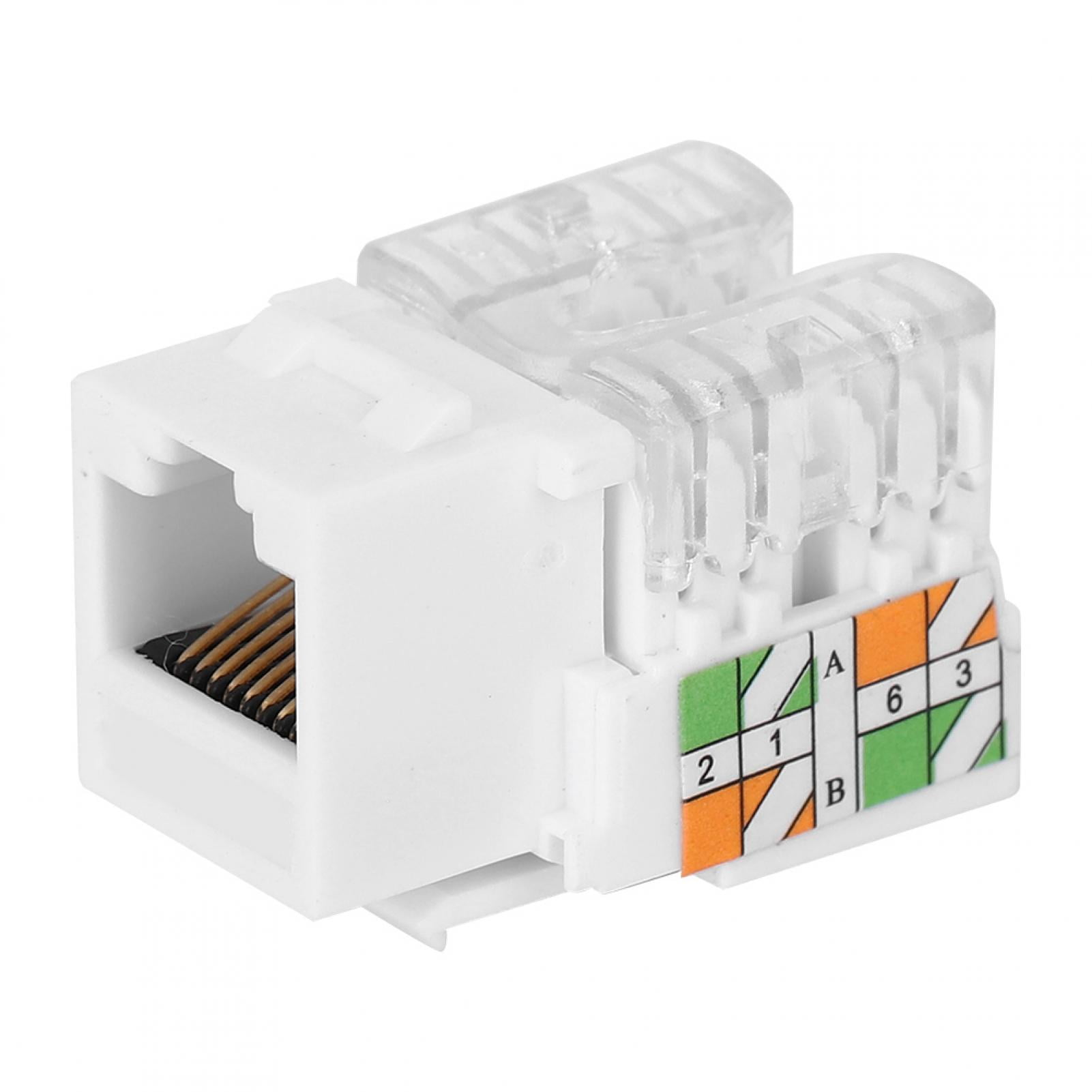 Neyseki 3Pcs RJ45 Module Ethernet CAT.6 Unshielded 180-Degree ...