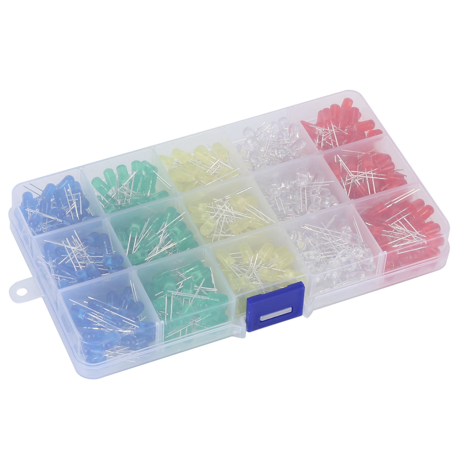 Neyseki 500Pcs Light Emitting Diode 5mm Colored LED Bulb Assortment Kit ...