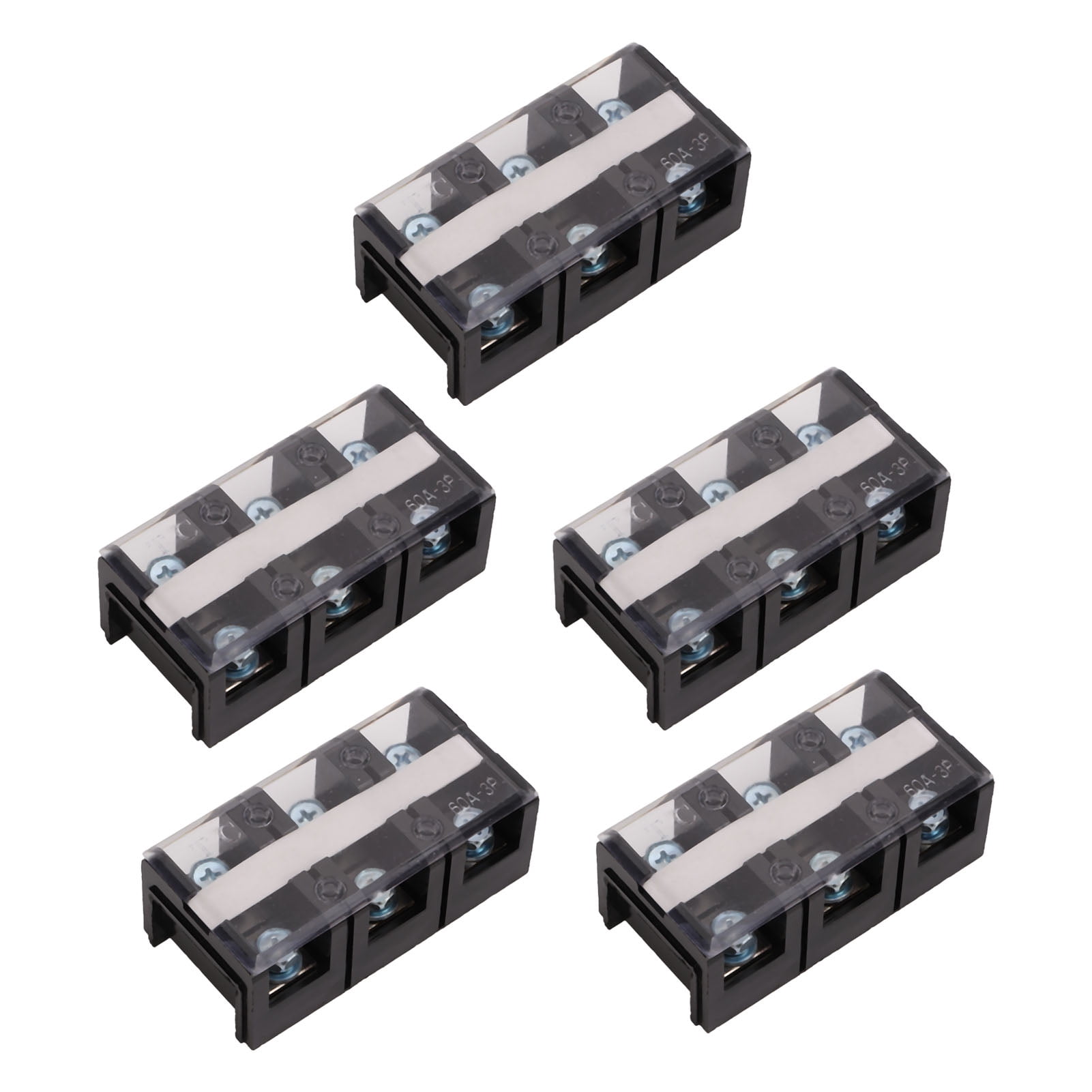 Neyseki 5PCS 60A 3P Screw Terminal Blocks High Current Power Terminal ...