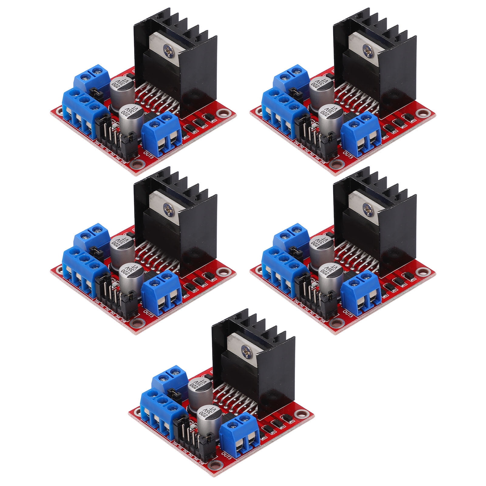 Neyseki 5Pcs Motor Driver Module Drive Controller Dual H Bridge Board L298N for Step Stepper ...