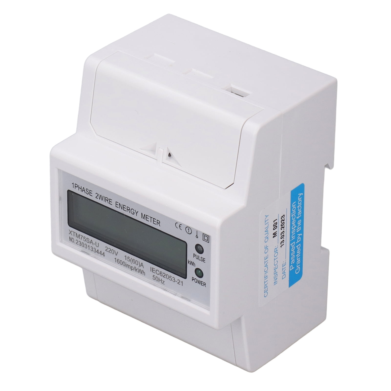 Neyseki DIN Rail Energy Meter Voltmeter Ammeter Single Phase 4P LCD ...