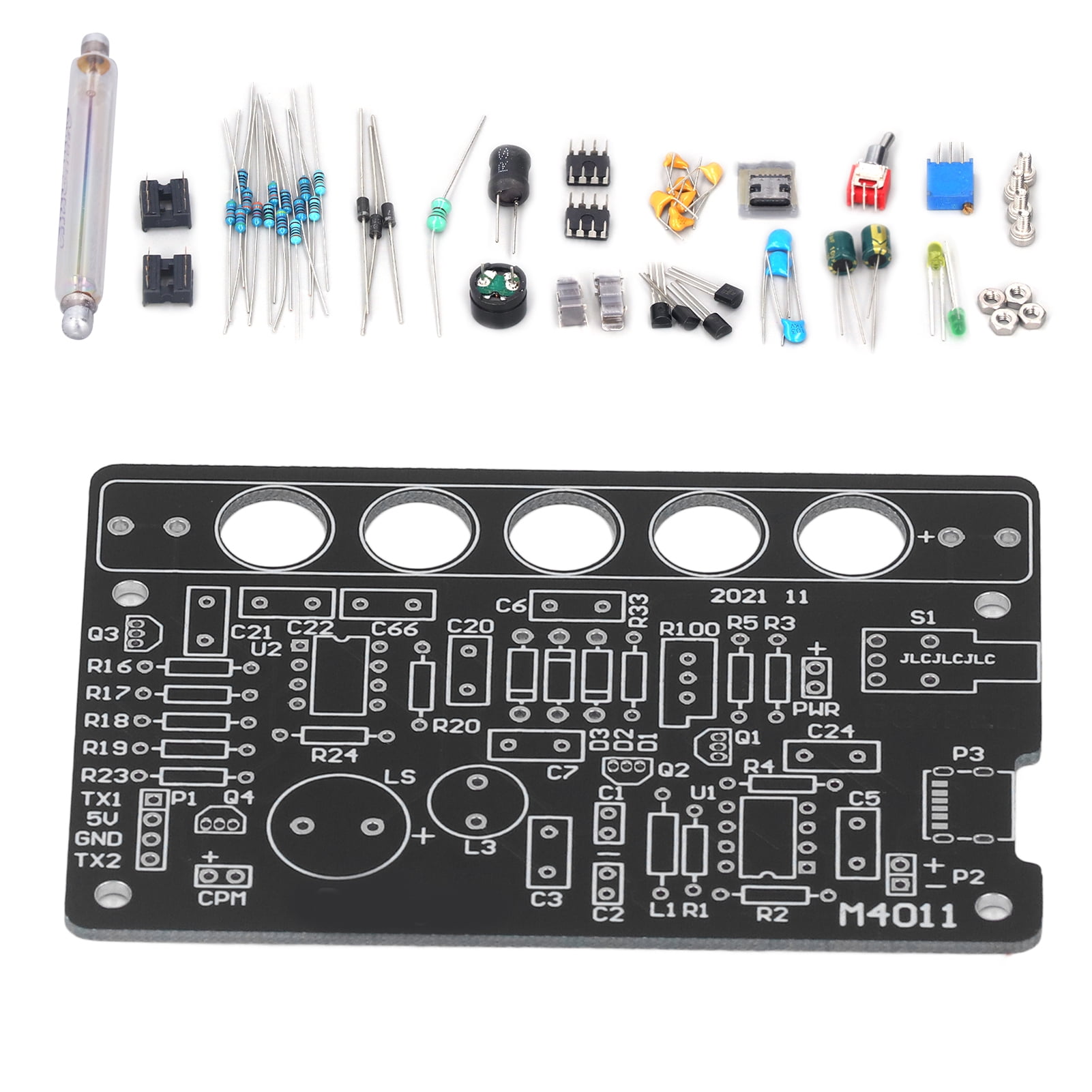 Neyseki DIY Geiger Counter Parts Kit Nuclear Radiation Detector Module ...