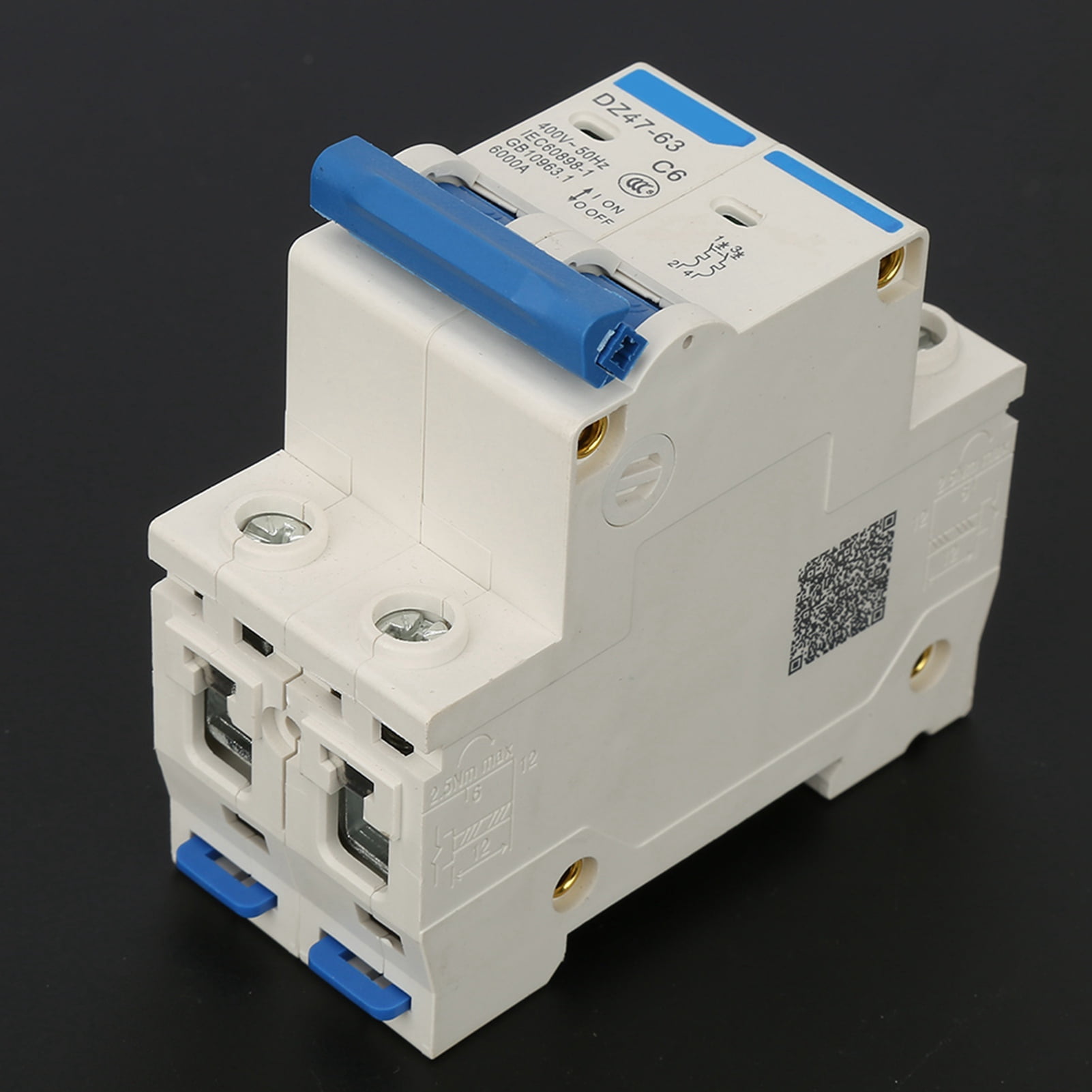 Neyseki DZ47-63 2 P Mini Circuit Breaker Cutout Switch Breaker 400VAC（6A） - Walmart.com