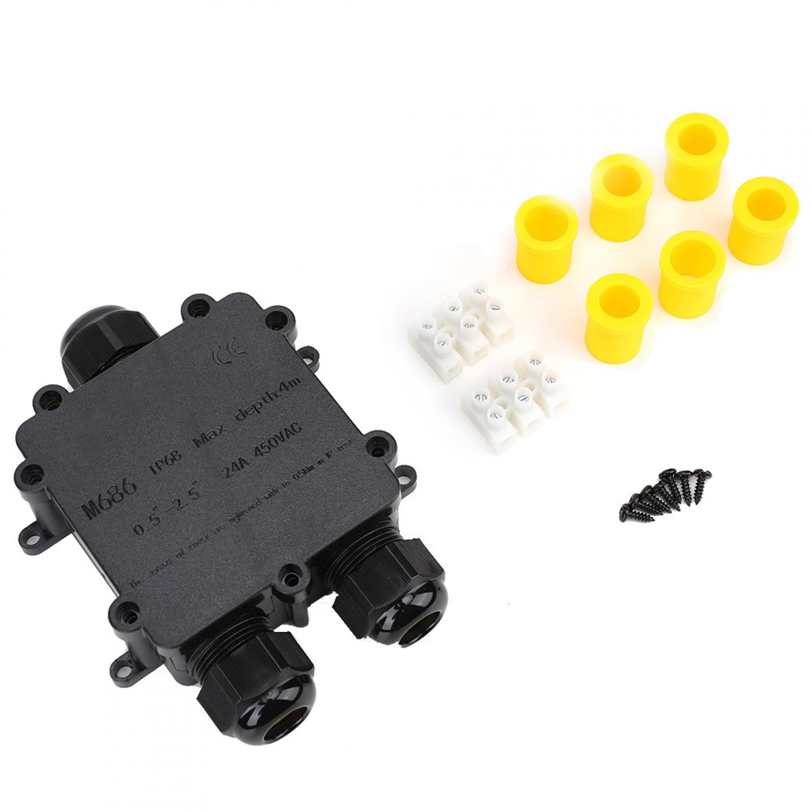 Neyseki IP68 Plastic Waterproof Junction Box M686 Outdoor Cable 3-Way ...