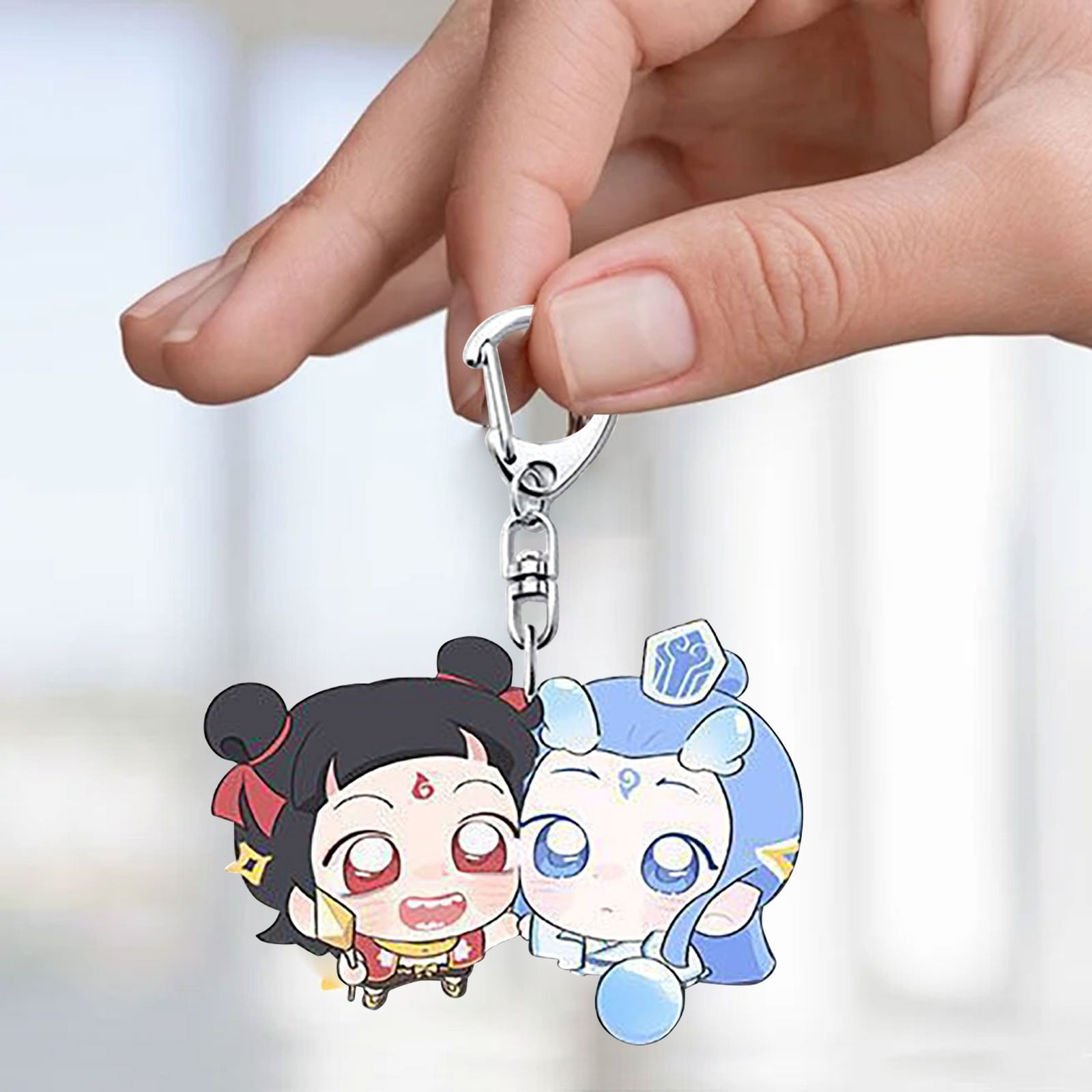 Nezha 2 Cute Acrylic Keychain – Q Version Aobing Cute New Year Student ...