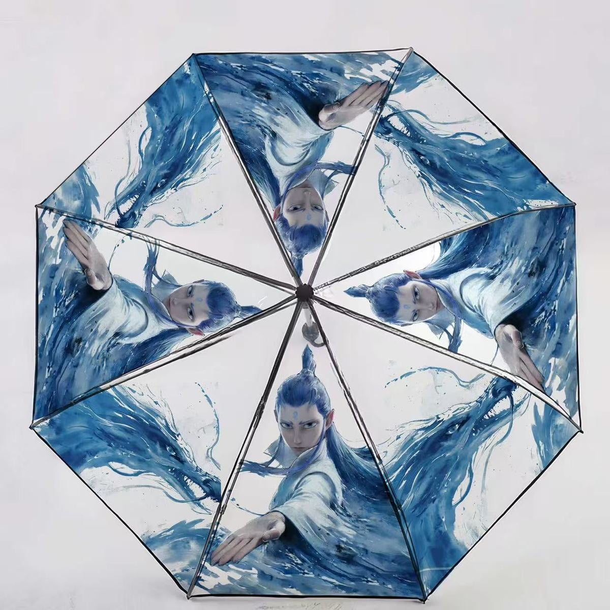 Nezha Travel Umbrella Auto Open Close Folding Umbrella Compact Canopy ...