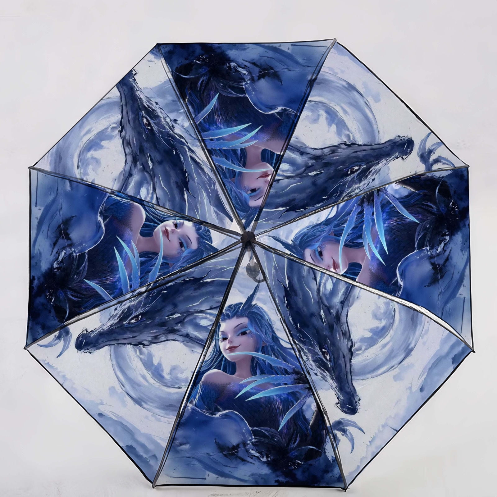 Nezha Travel Umbrella Auto Open Close Folding Umbrella Compact Canopy ...