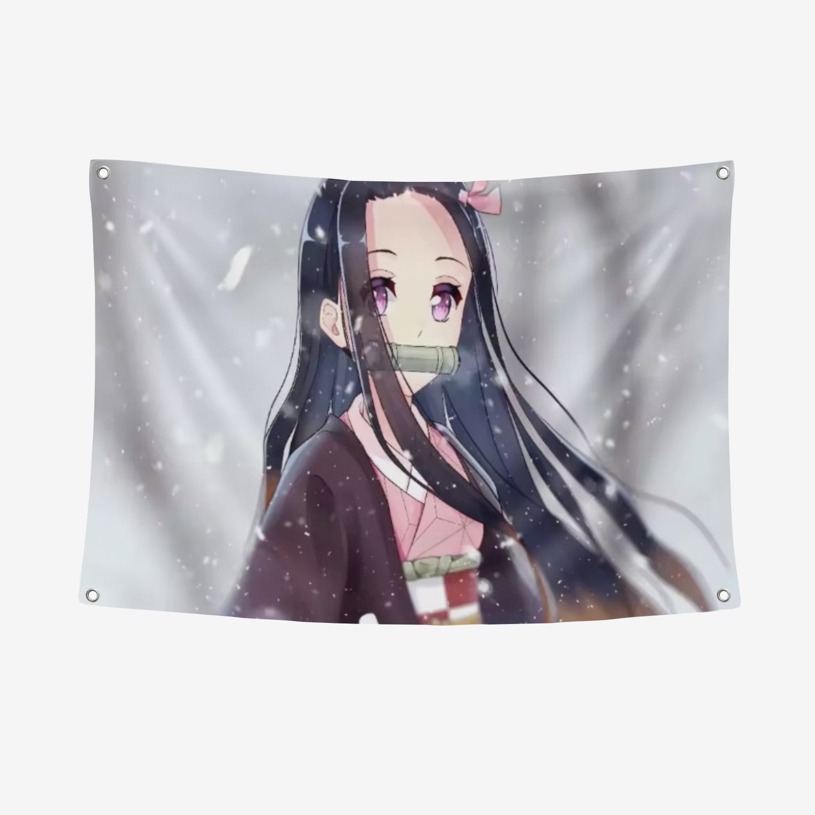 Nezuko Happy Birthday Backdrop Banner Nezuko Themed Party Decorations ...