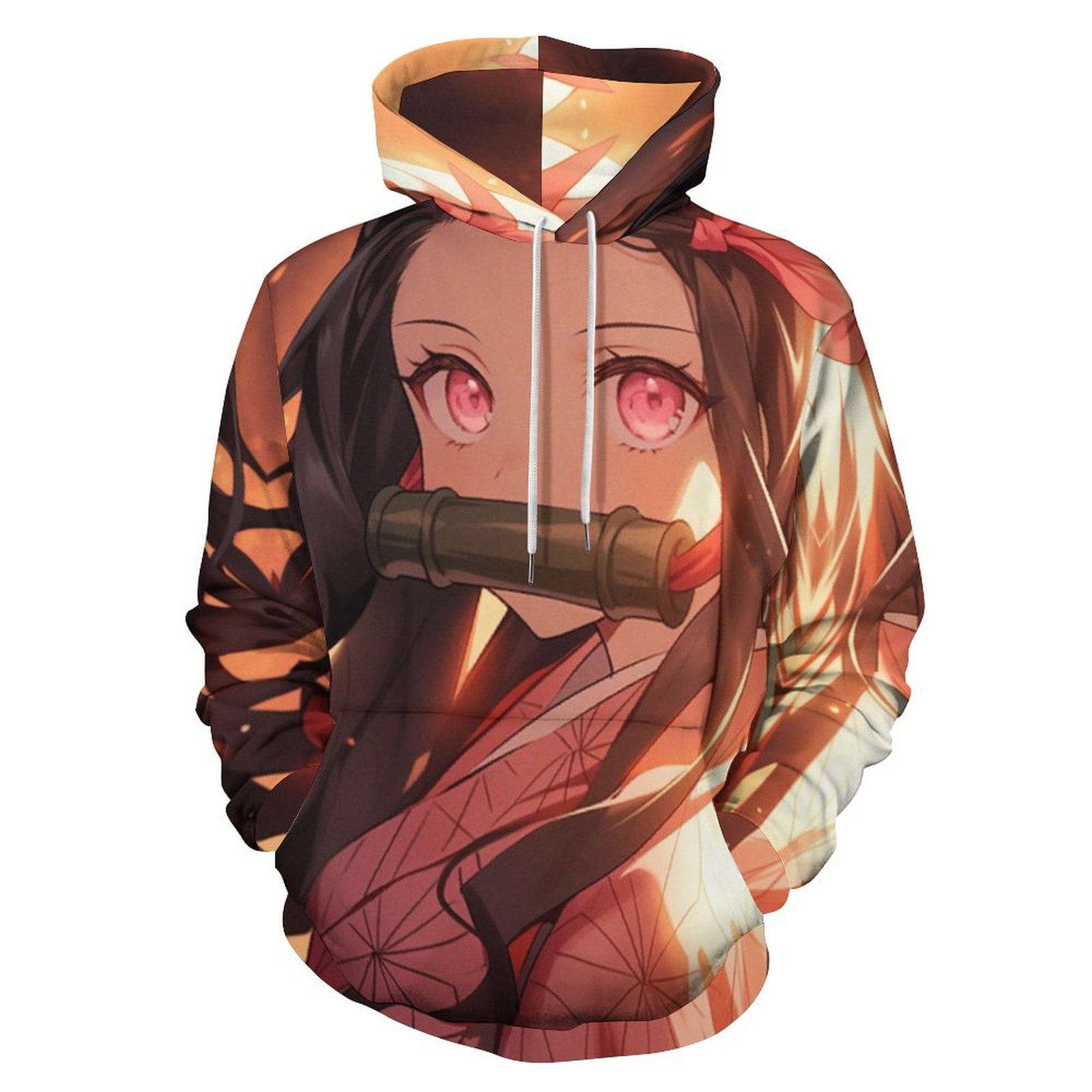 Nezuko Kamado Art Adult Sweater Pullover Hoodie 3D Printed Loose Hooded ...