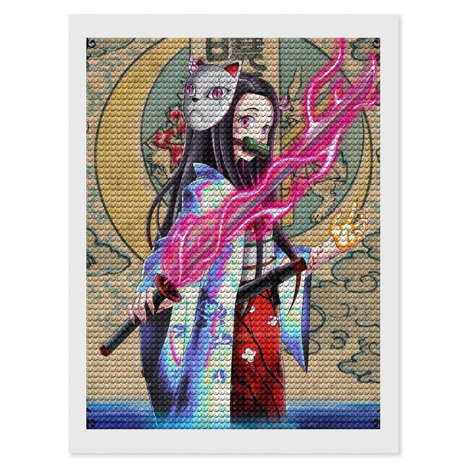 Nezuko Kamado Canvas Picture Paintings Prints Wall Hang Diamond Picture ...