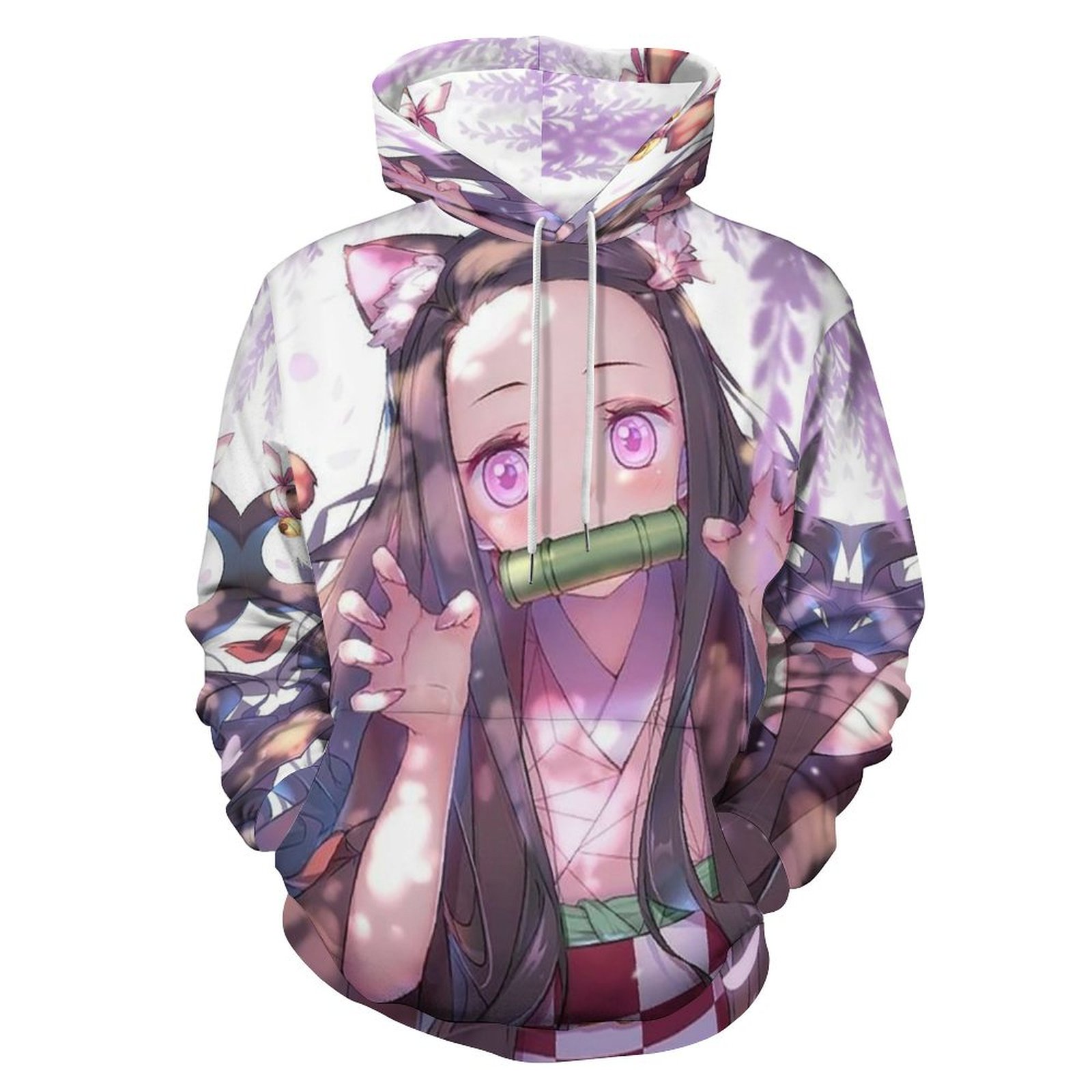 Nezuko Kamado Demon Slayer Adult Sweater Pullover Hoodie 3D Printed ...