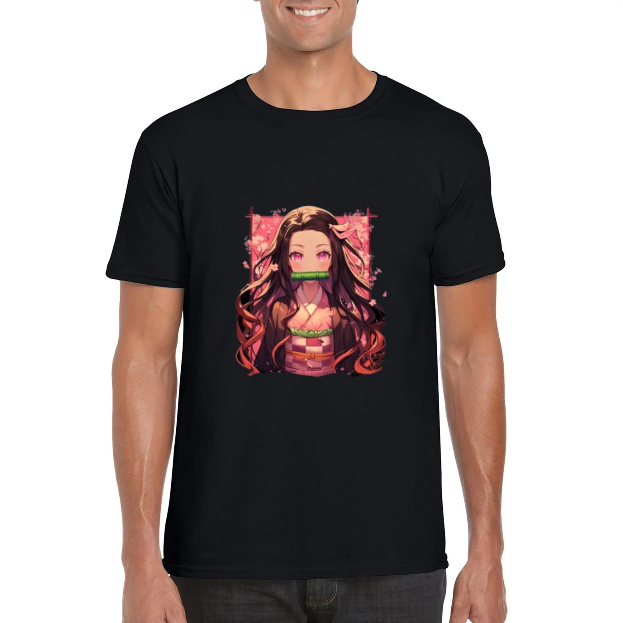 Nezuko Kamado Demon Slayer Anime Manga Cute Pink Demon T-Shirt, for men ...