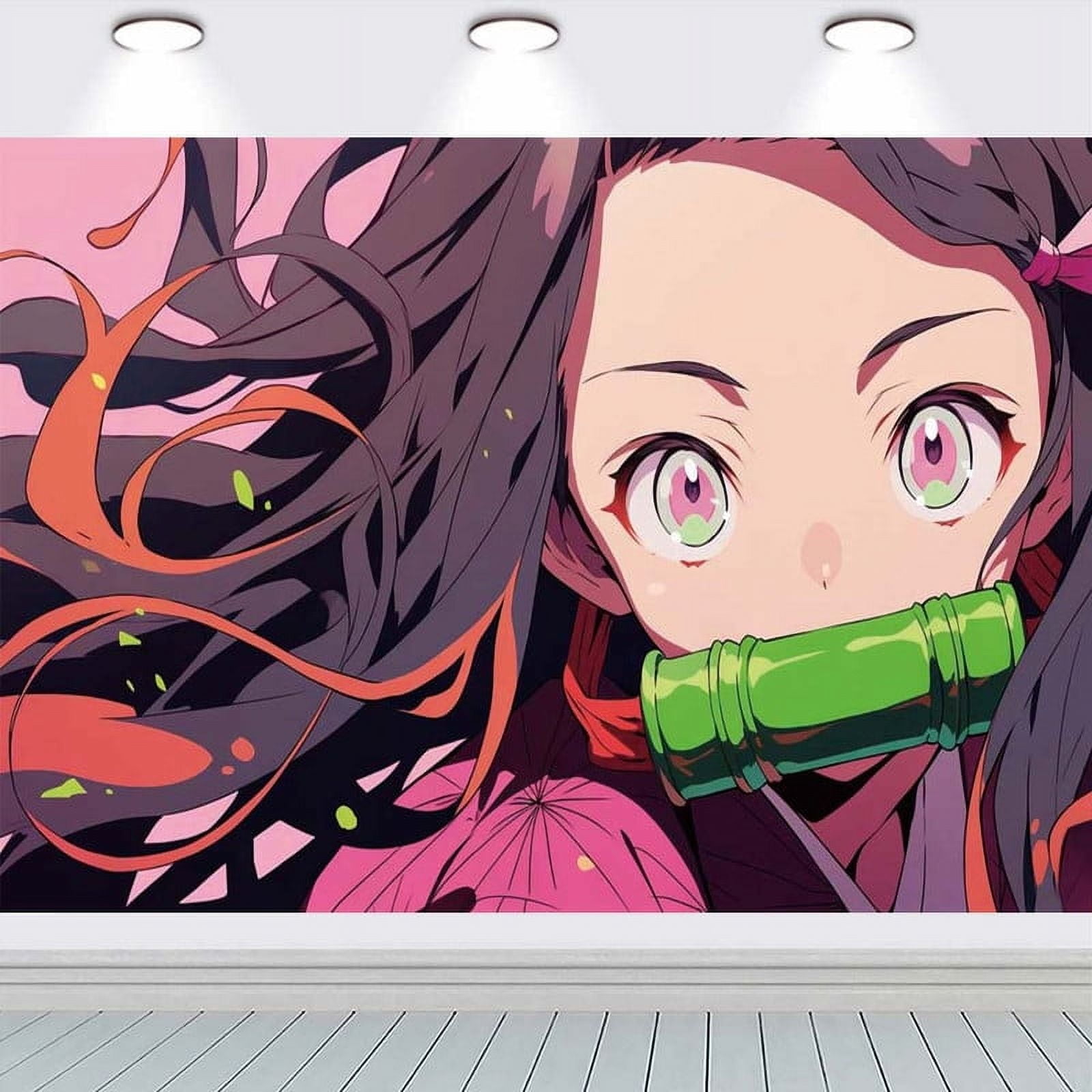 Nezuko Kamado Demon Slayer Birthday Party Supplies Banner Backdrop ...