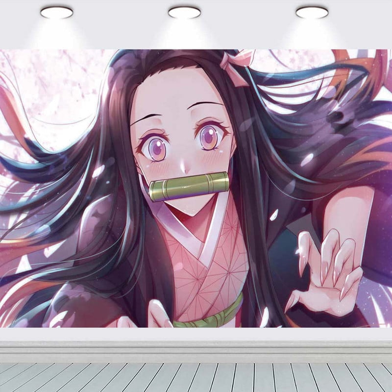 Nezuko Kamado Demon Slayer Poster Backdrop Banner Party Supplies ...