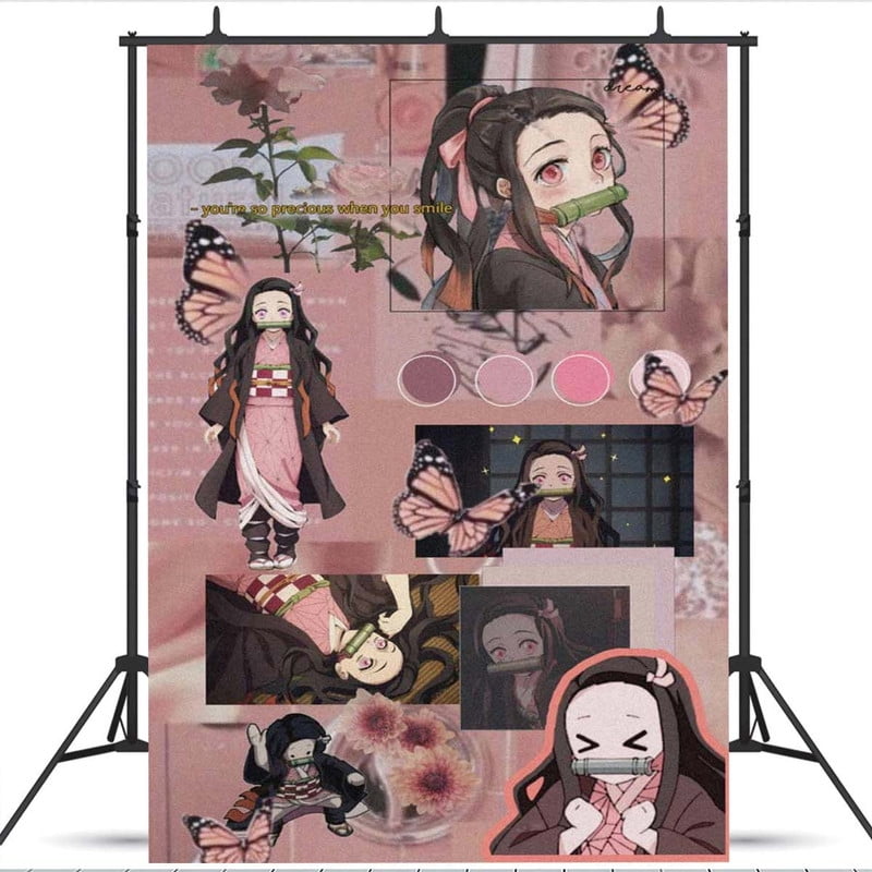 Nezuko Kamado Demon Slayer Taspestry Wall Decor Birthday Banner ...