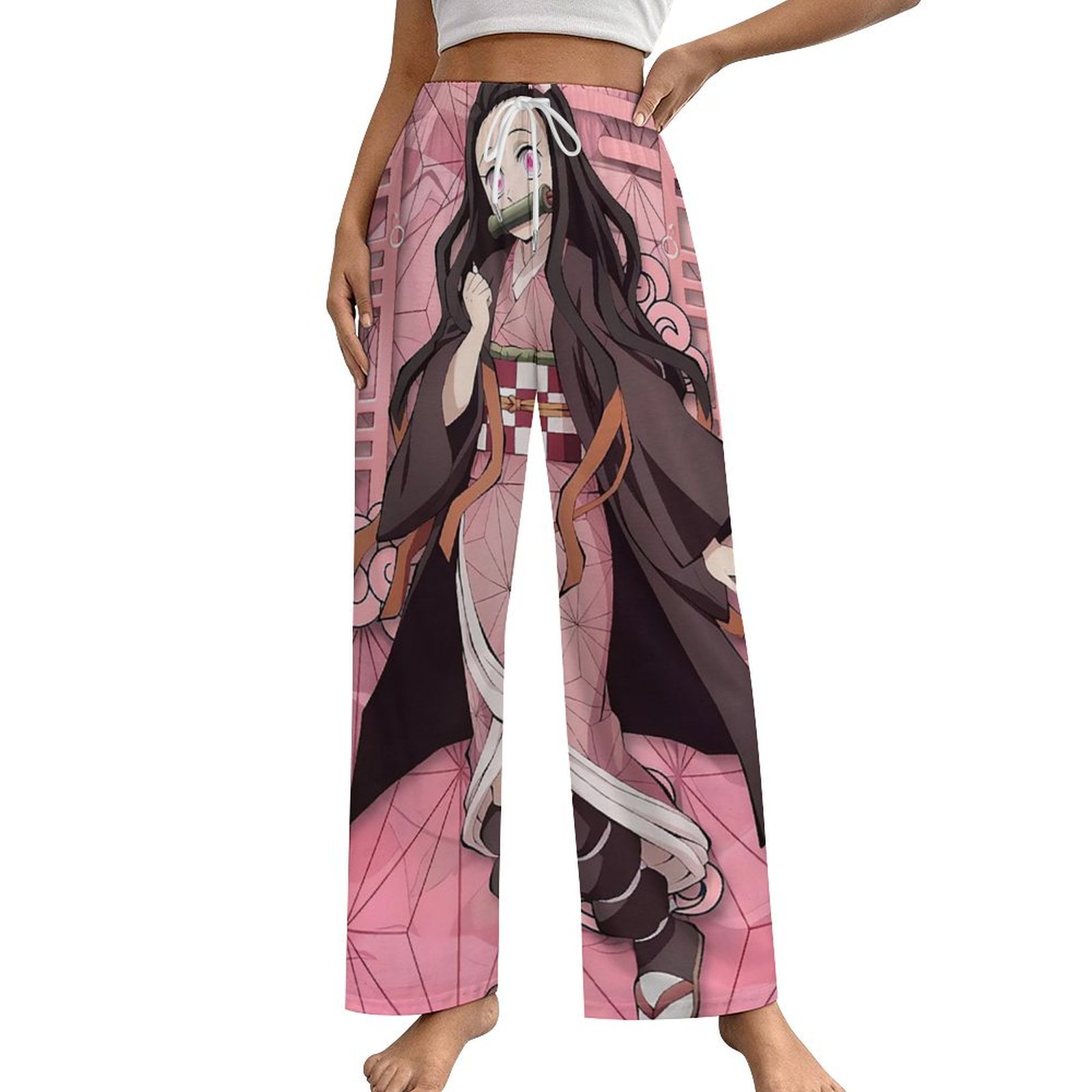 Nezuko Kamado Demon Slayer Women Home Pajamas Pants Sleepwear Soft ...