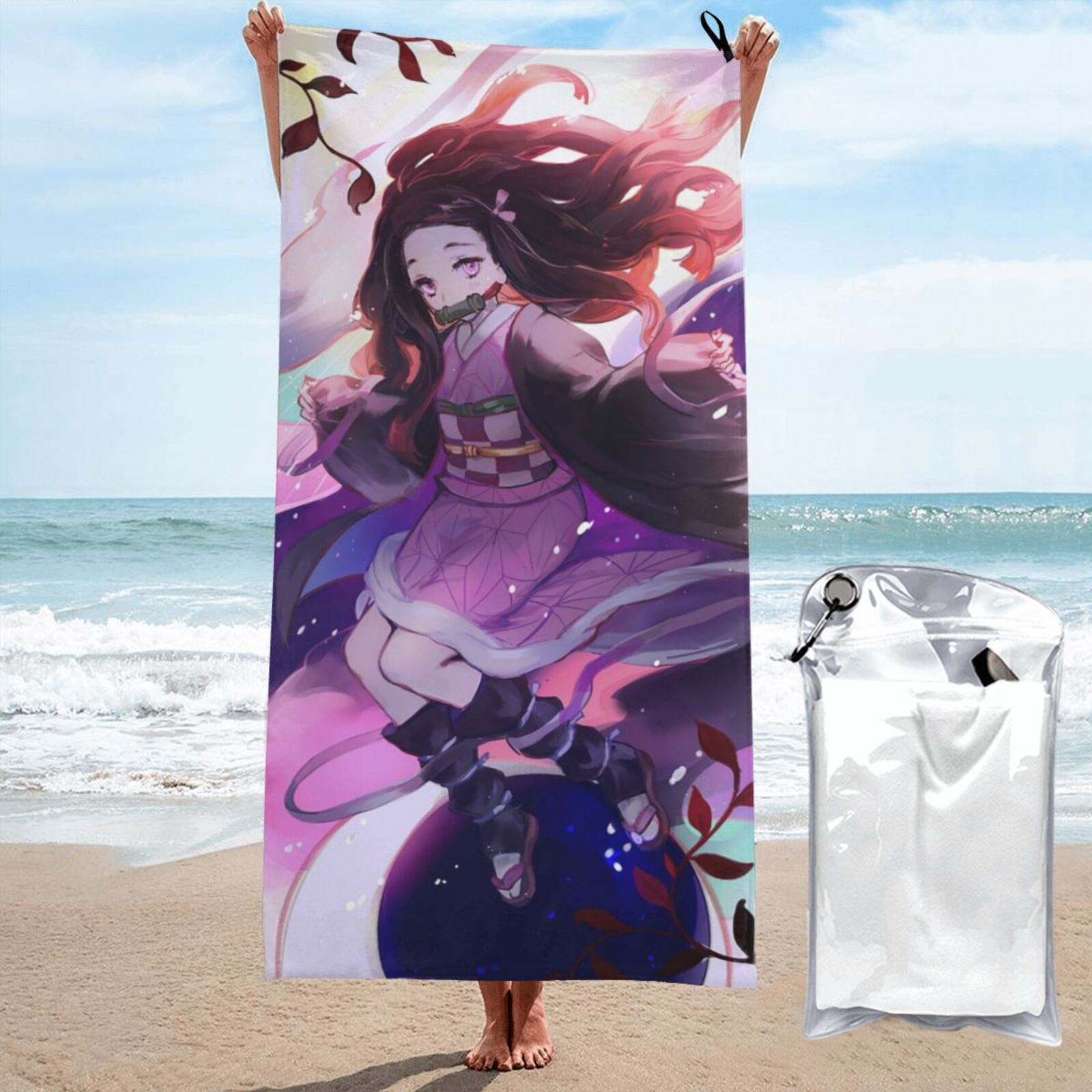 Nezuko Kamado Towel Microfiber Quick Drying Lightweight and Comfortable ...