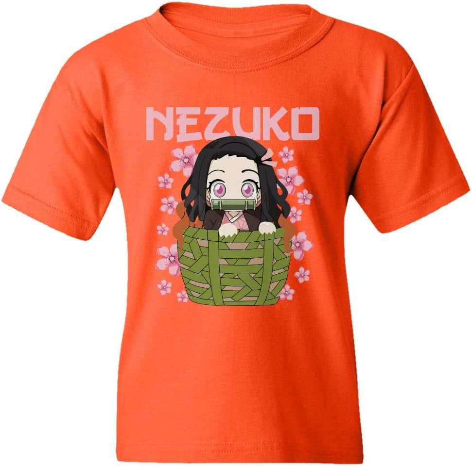 Nezuko Kid Slayers Anime Manga Demon Youth Tee Unisex T-Shirt Orange ...