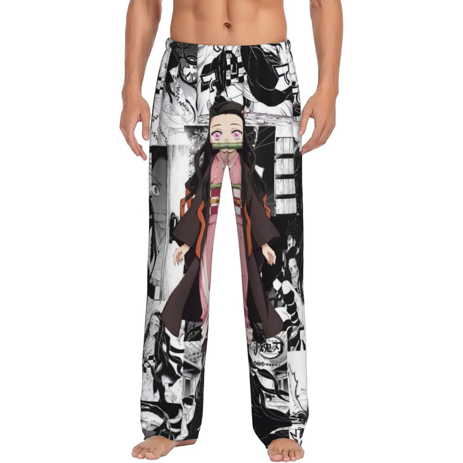 Nezuko Mens Pajama Pants Ultra Soft Comfy Lounge Sleep Pants Print ...