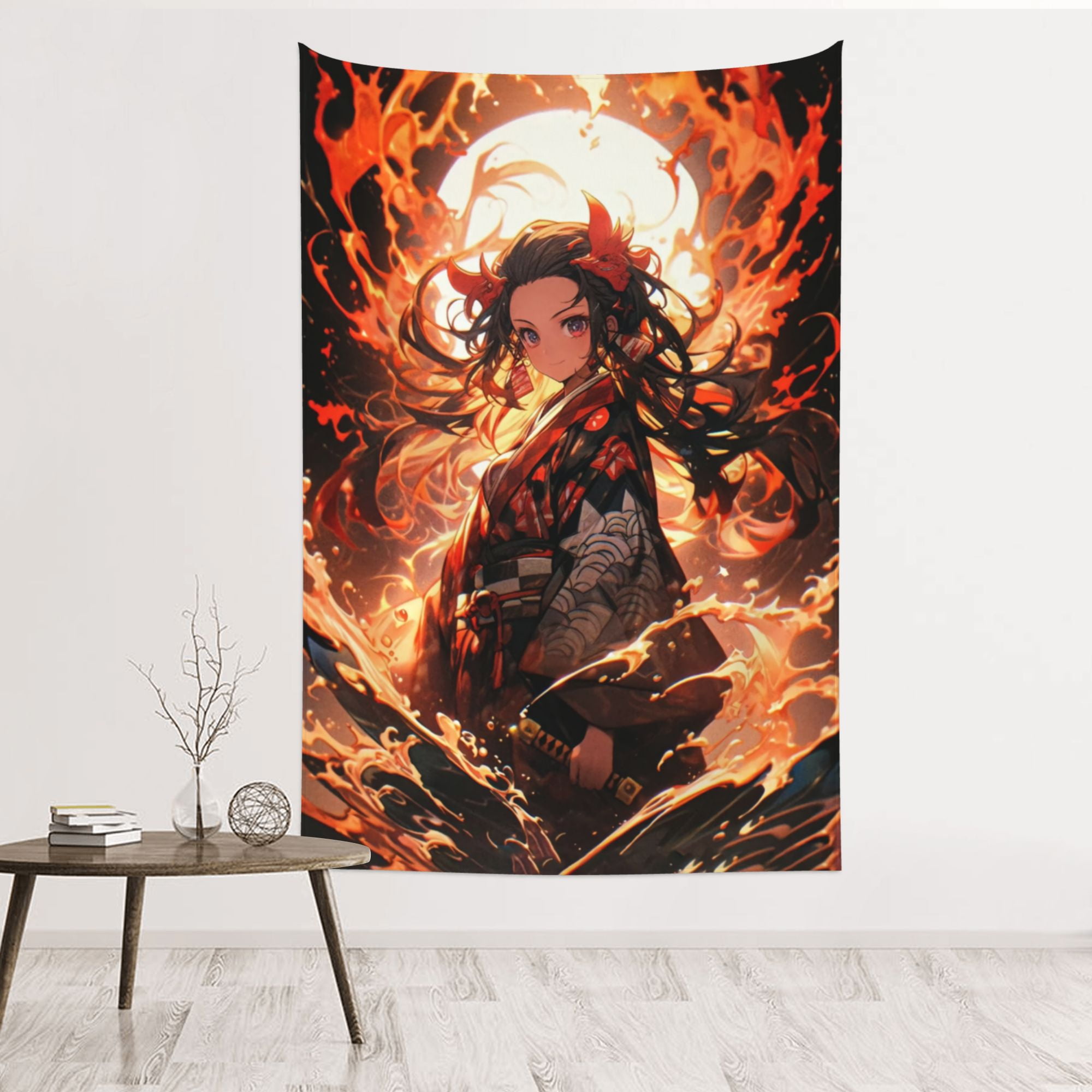 Nezuko Tapestry Aesthetic Wall Hanging for Living Room Bedroom Art ...