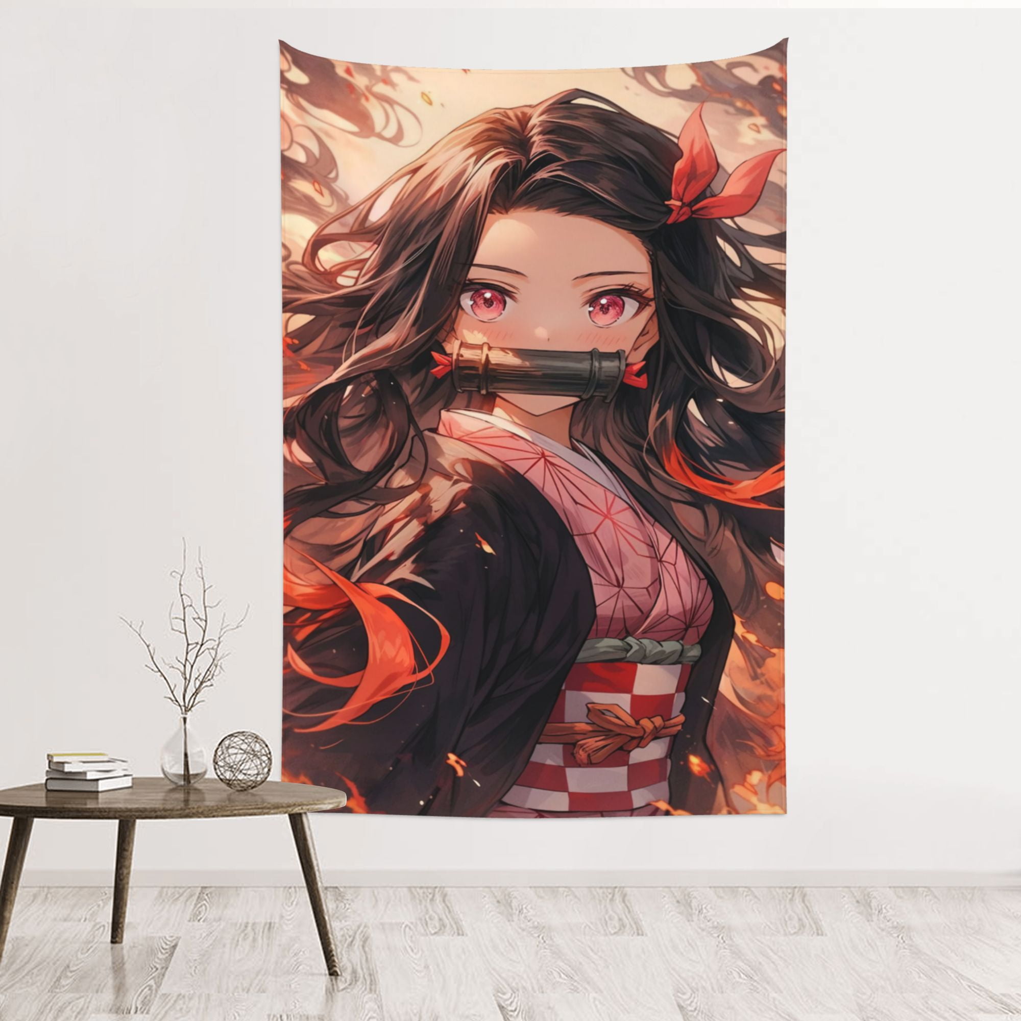 Nezuko Tapestry Aesthetic Wall Hanging for Living Room Bedroom Art ...