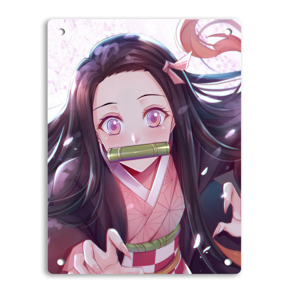 Nezuko Wall Sign - Cartoon Aluminum Poster 12 X 15 Inch Home Bar Wall ...