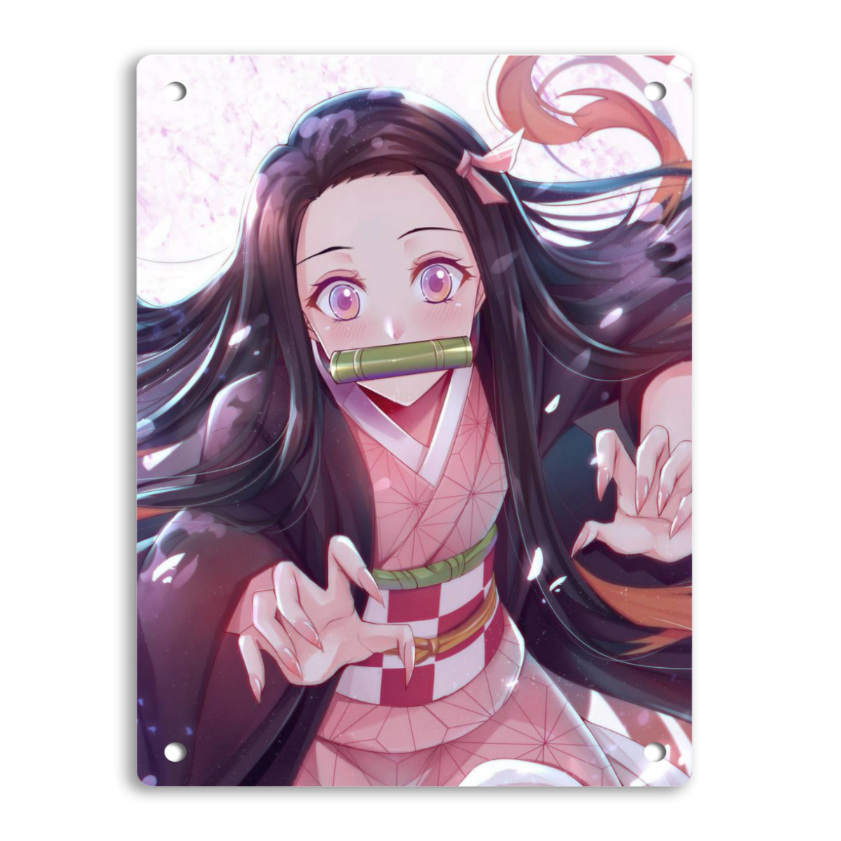 Nezuko Wall Sign - Cartoon Aluminum Poster 12 X 15 Inch Home Bar Wall ...