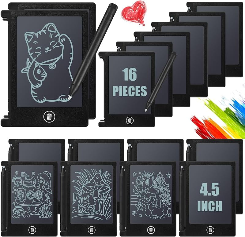 Nezyo 16 Pieces 4.5 Inch Mini LCD Writing Tablet Electronic Doodle ...