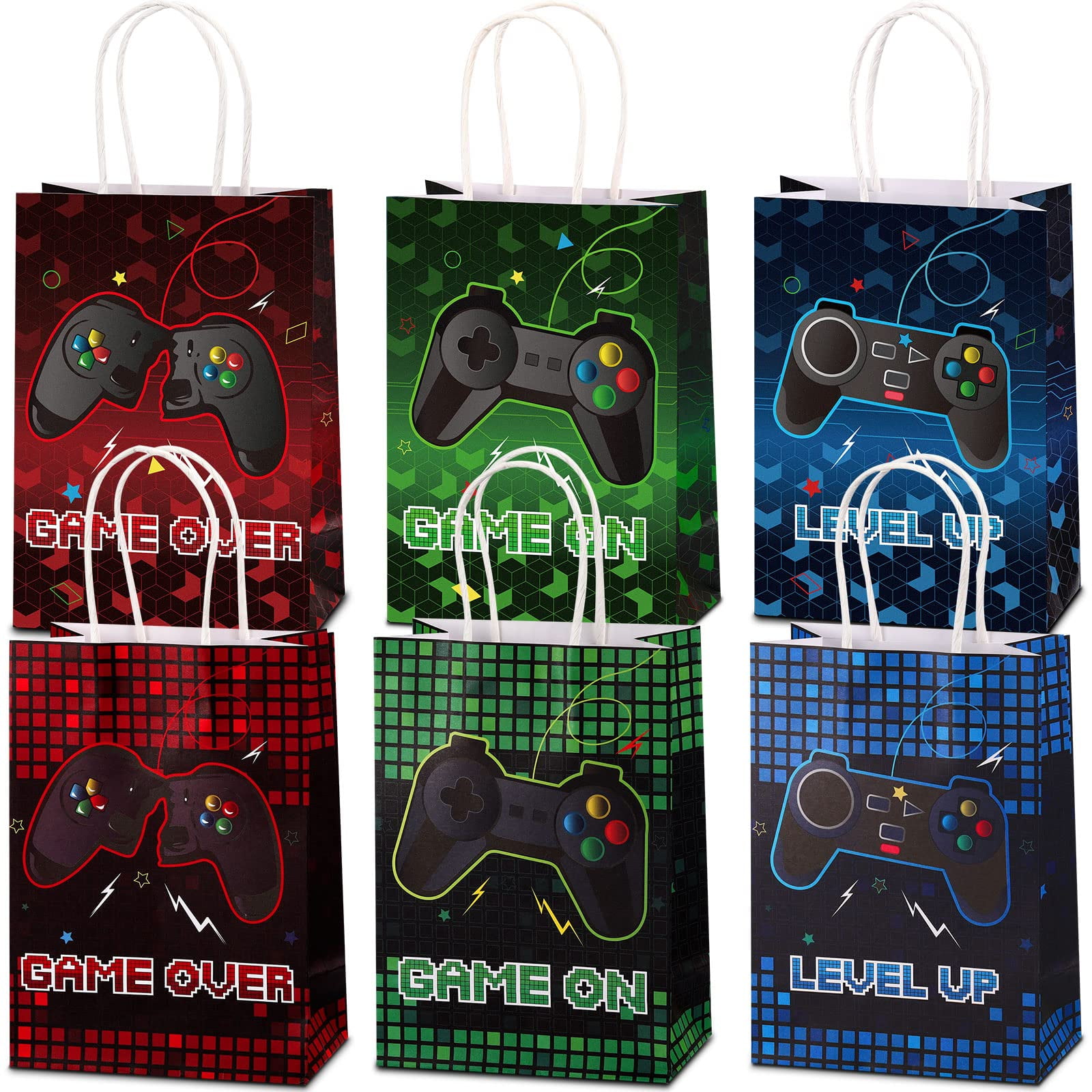Nezyo 24 PackITSC Video Game Party Paper Bags Favors level up Candy ...