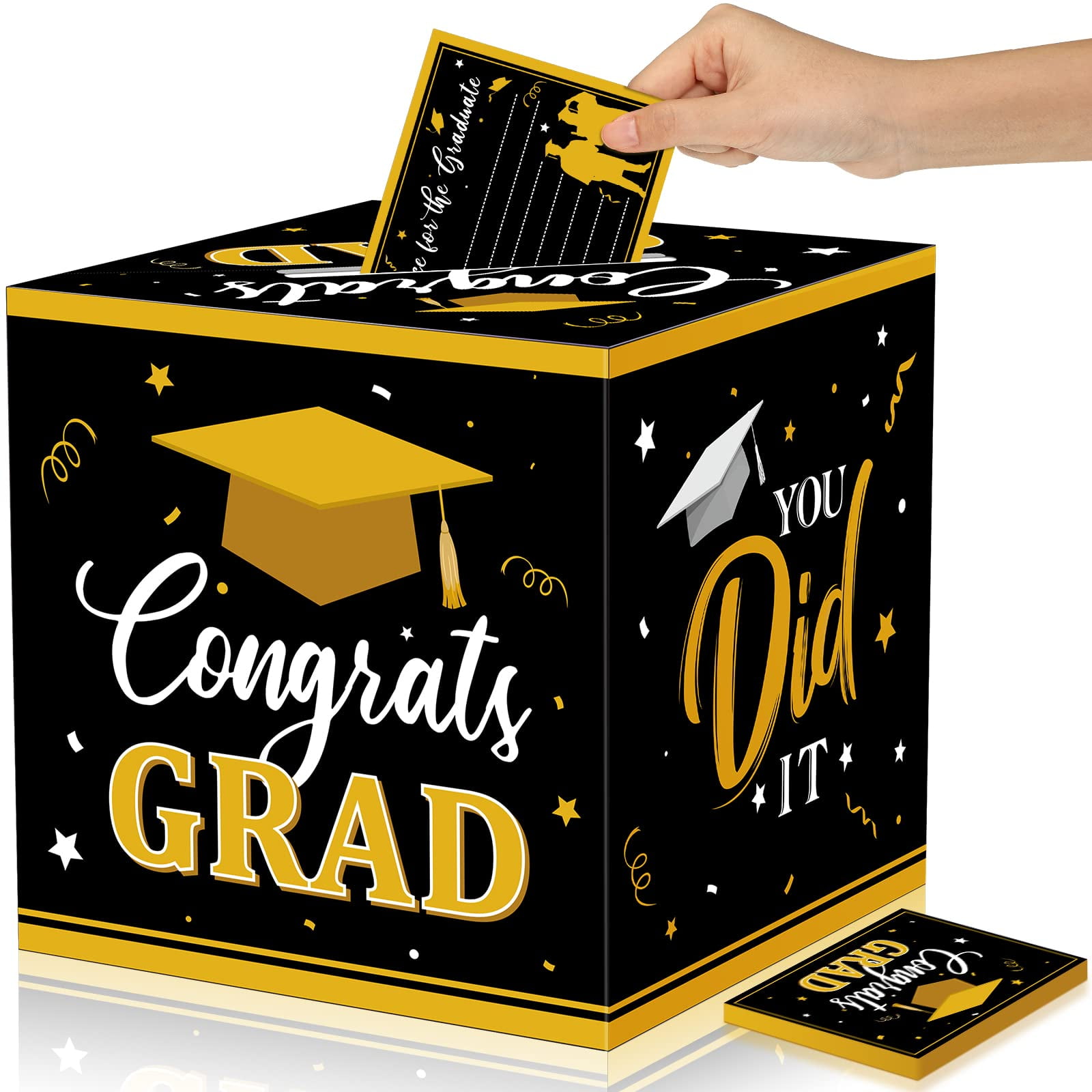 Nezyo Graduation Card Box OIF8 with 30 Pcs Advice Congrats Grad Gift ...