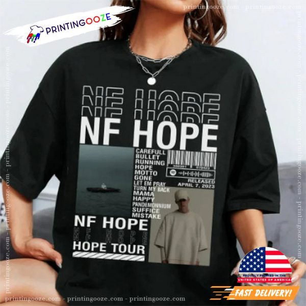 Nf Hope Album Tour 2024 Tracklist Vintage T-shirt - Walmart.com